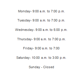 Morgan County Public Library: Library Hours